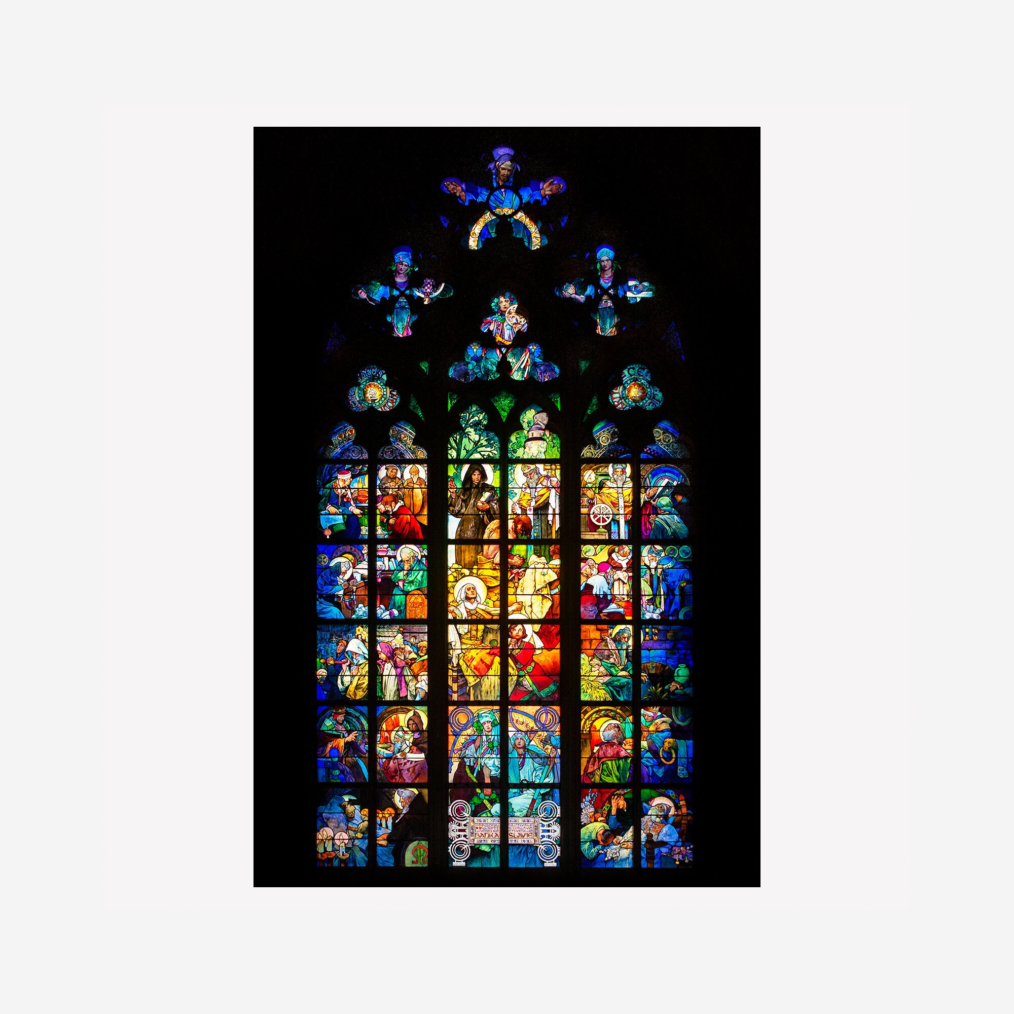 Stained Glass Window in Prague Castle Cathedral, Wall Art, 2:3 Ratio ...