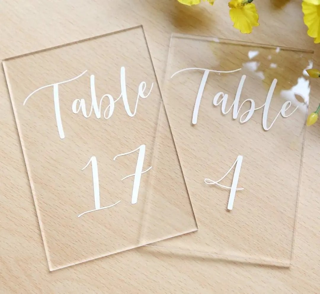 Wedding Table Number Decal |waterproof Removable Table Number Vinyl ...