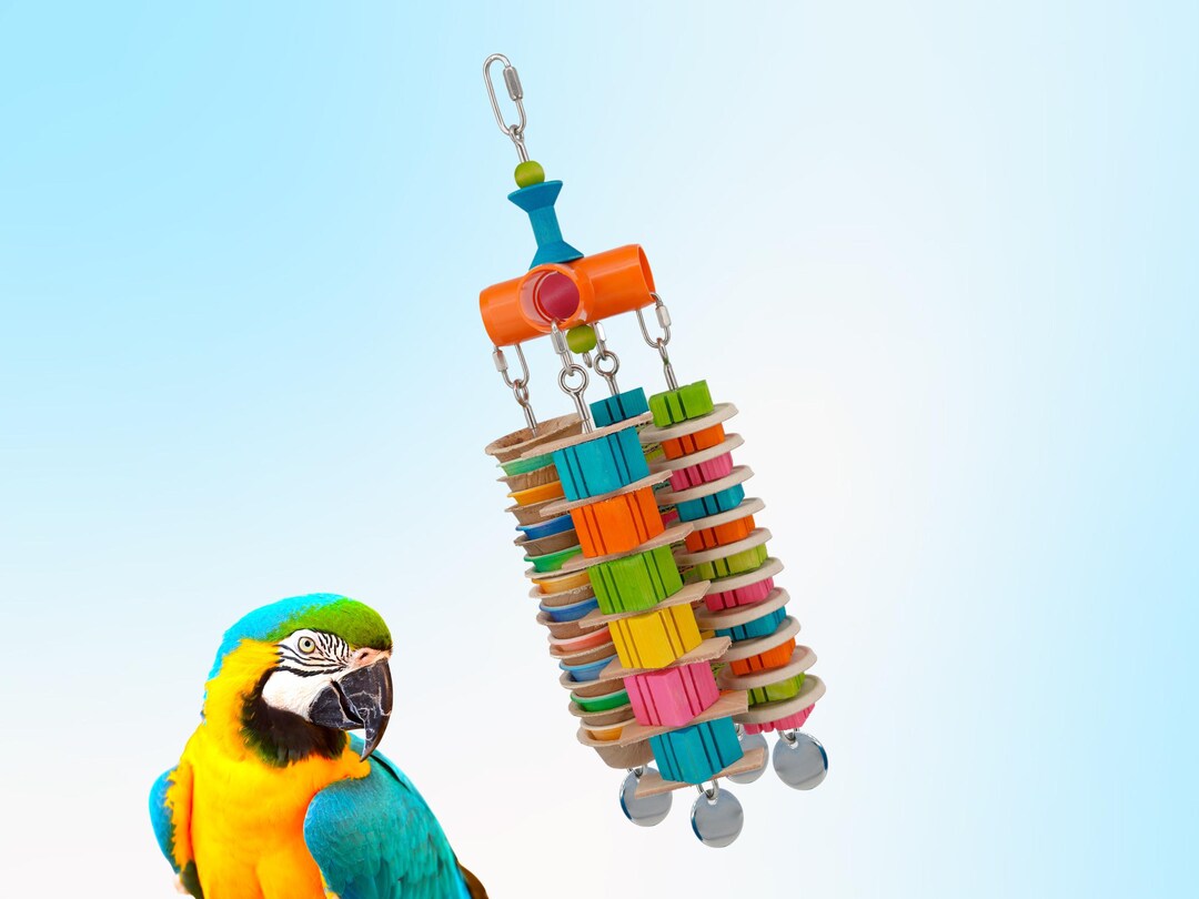 GANGLY JANGLY™ With Toys / Extra-large / Stainless Steel Parrot Toy ...