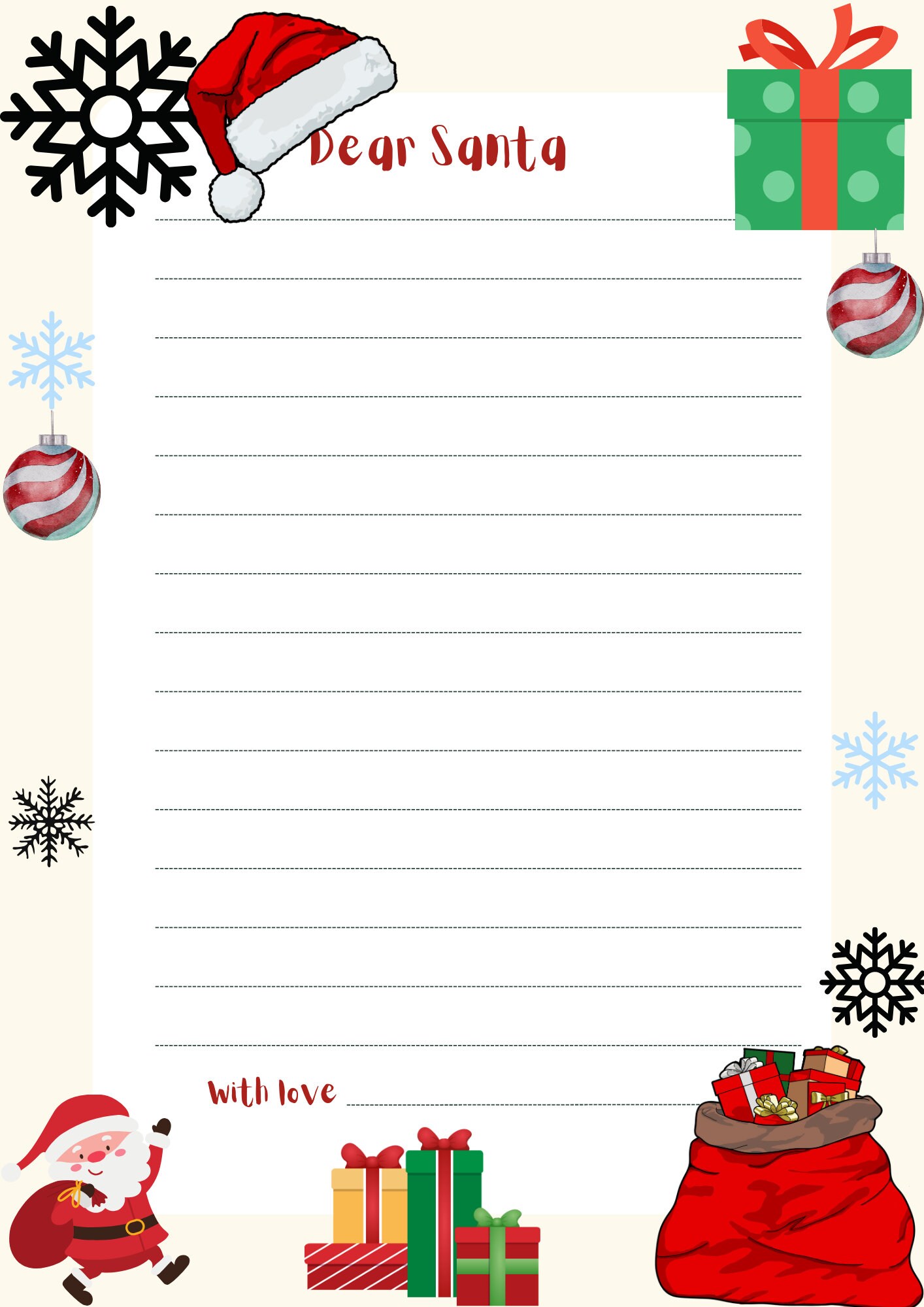 Letter to Santa: Digital Download - Etsy