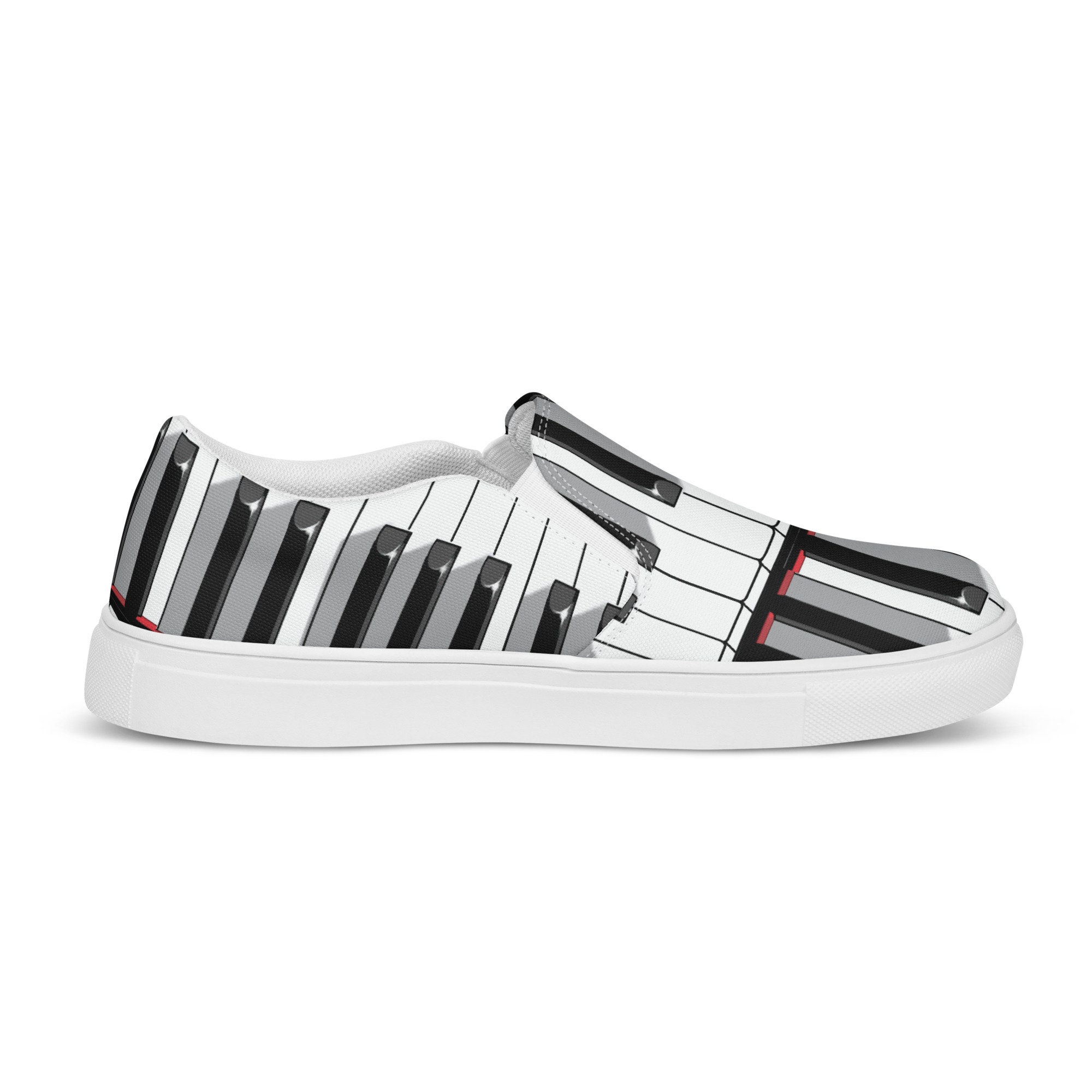 Piano Shoes / Unique Mens Slip-on Canvas Shoes / Shoes for Music Lovers ...