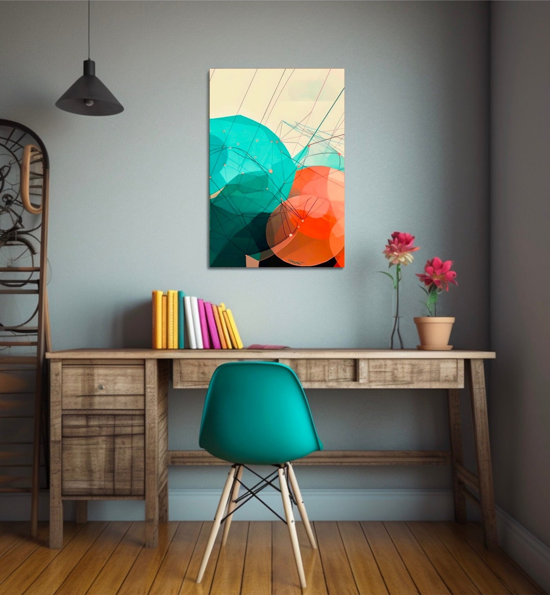 Abstract AI Wall Art Digital Download, Printable Colorful Modern Decor ...