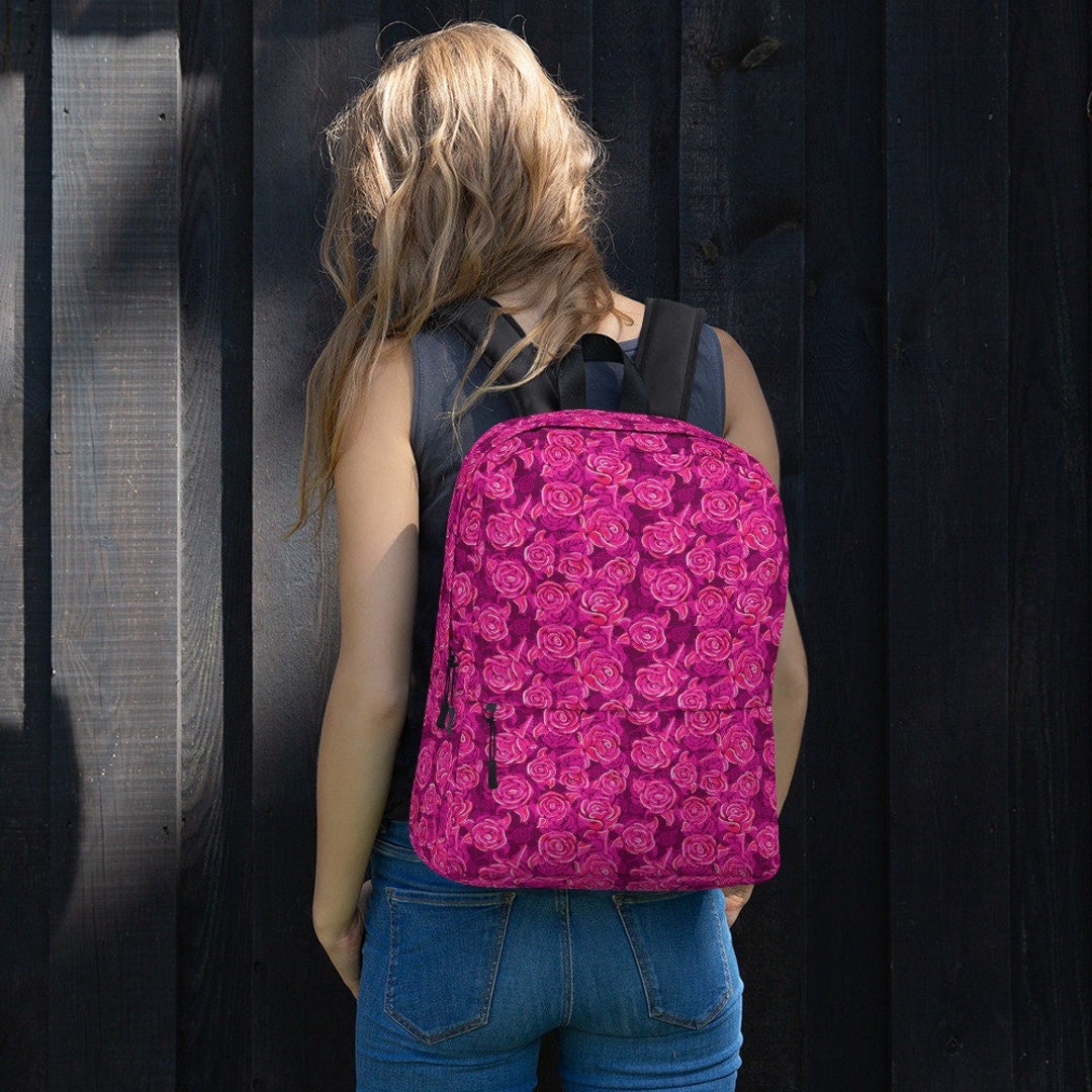 Bed of Roses Backpack / Medium Size Backpack Women and Men / Pink ...