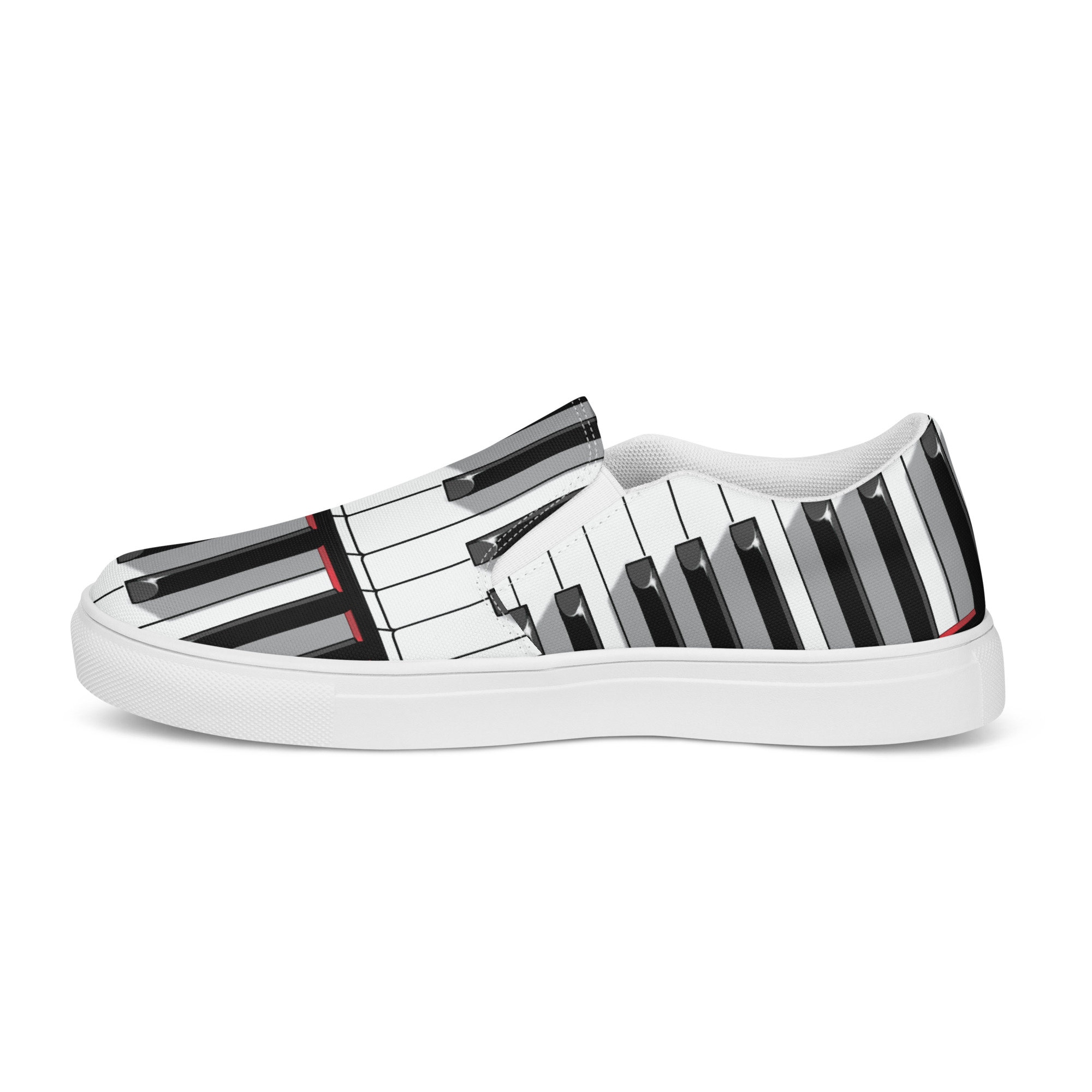 Piano Shoes / Unique Mens Slip-on Canvas Shoes / Shoes for Music Lovers ...