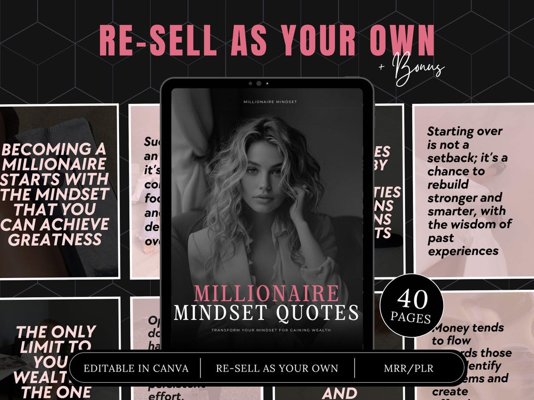 Millionaire Mindset Quotes MRR, Master Resell Rights ,private Label ...