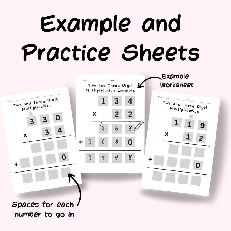 Multiplication Worksheet Instant Download Elementary - Etsy