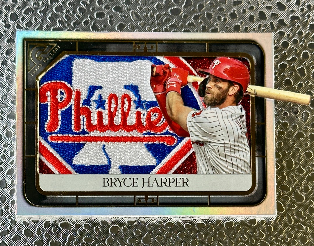 BRYCE HARPER Custom Art Patch Card Philadelphia Phillies Display Art Card Trading Card Sports ...