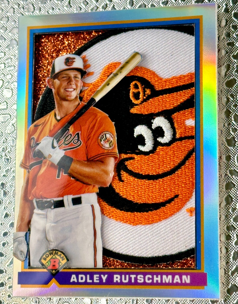 ADLEY RUTSCHMAN Custom Art Patch Card Baltimore Orioles Rookie Trading ...