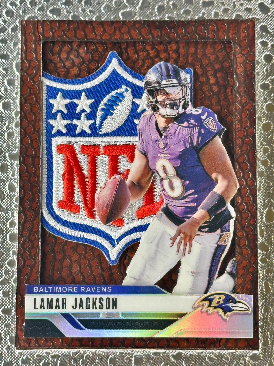LAMAR JACKSON Custom Art Patch Card Baltimore Ravens Trading Card Art ...