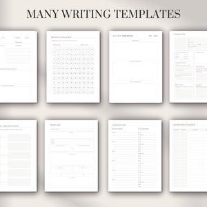 Author Printable Templates | Novel Writing | Writers Planner | Book ...