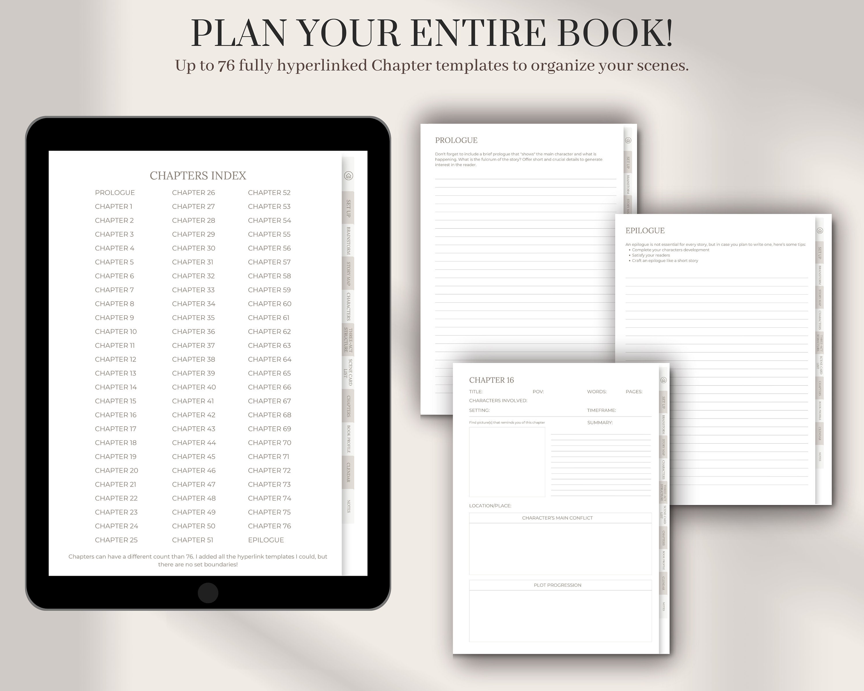 Author Planner Novel Writing Writers Planner Digital Planner for ...