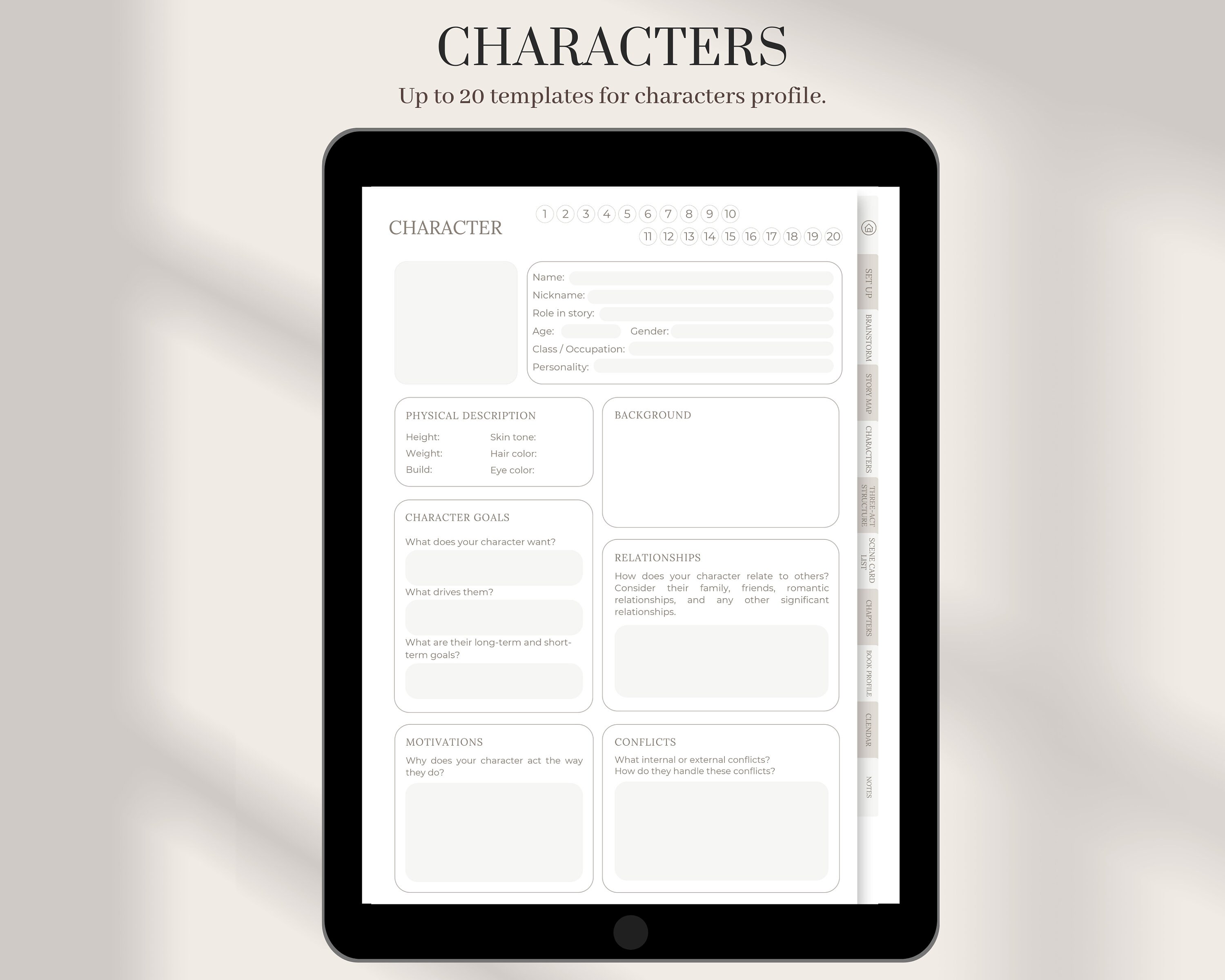 Author Planner Novel Writing Writers Planner Digital Planner for ...
