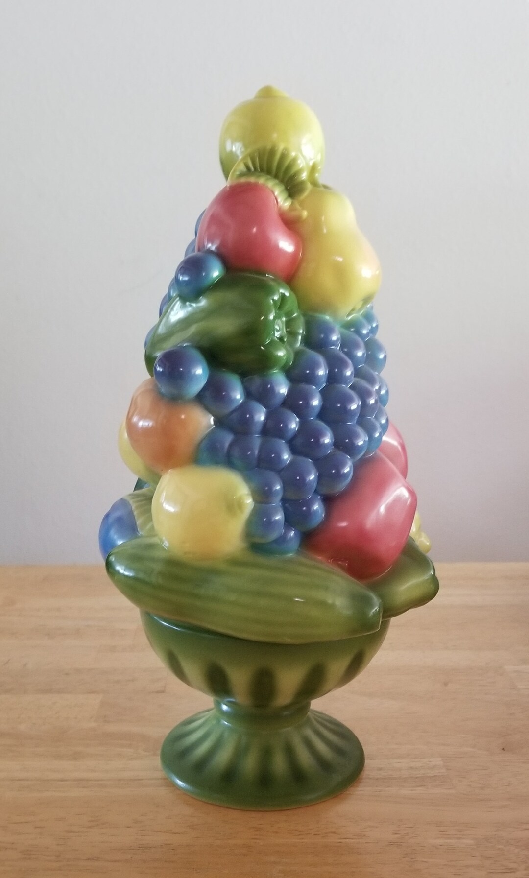 1980's Hand Painted Ceramic Fruit/vegetable Tree Topiary - Etsy