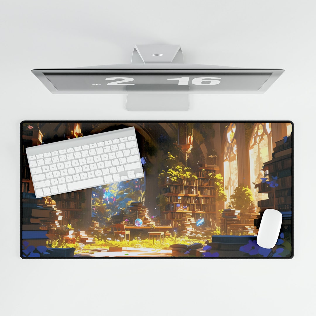 Gaming Desk Mat Office and Gaming Desk Accessories Whimsical Desk Mat ...