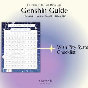 Genshin Guide Checklist and Wish Tracker Instant Download - Etsy