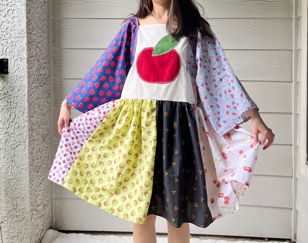 Handmade Fruit Paradise Flavorful Print Bandana Dress SKU 04072 - Etsy