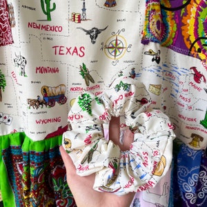 USA Map | Handmade Bandana Dress SKU 04307 Patchwork&scrunchie - Etsy