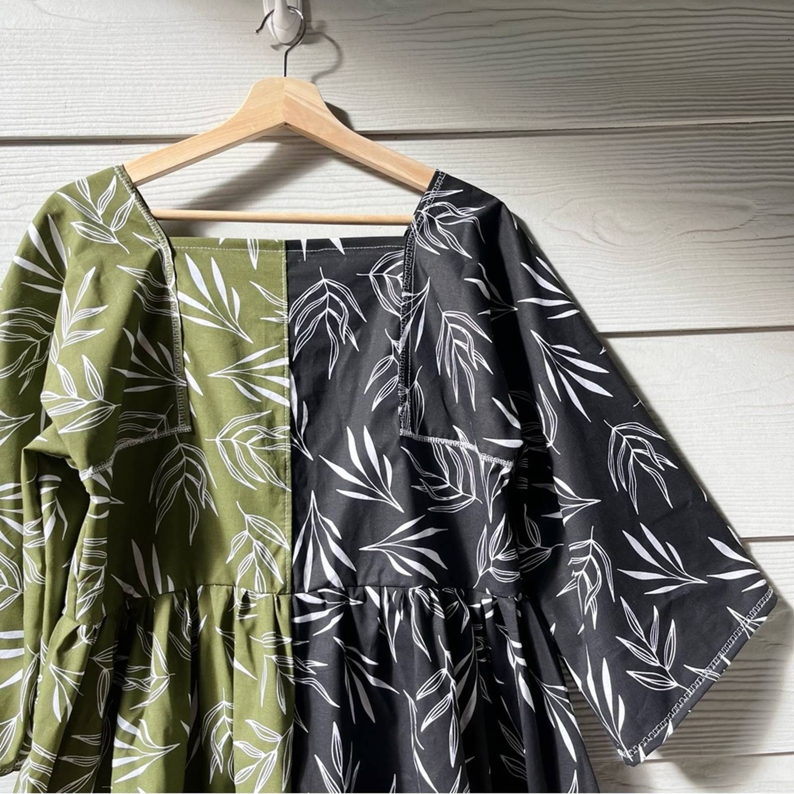 Handmade Large Ferns Leaves Half and Half Split Dress SKU - Etsy