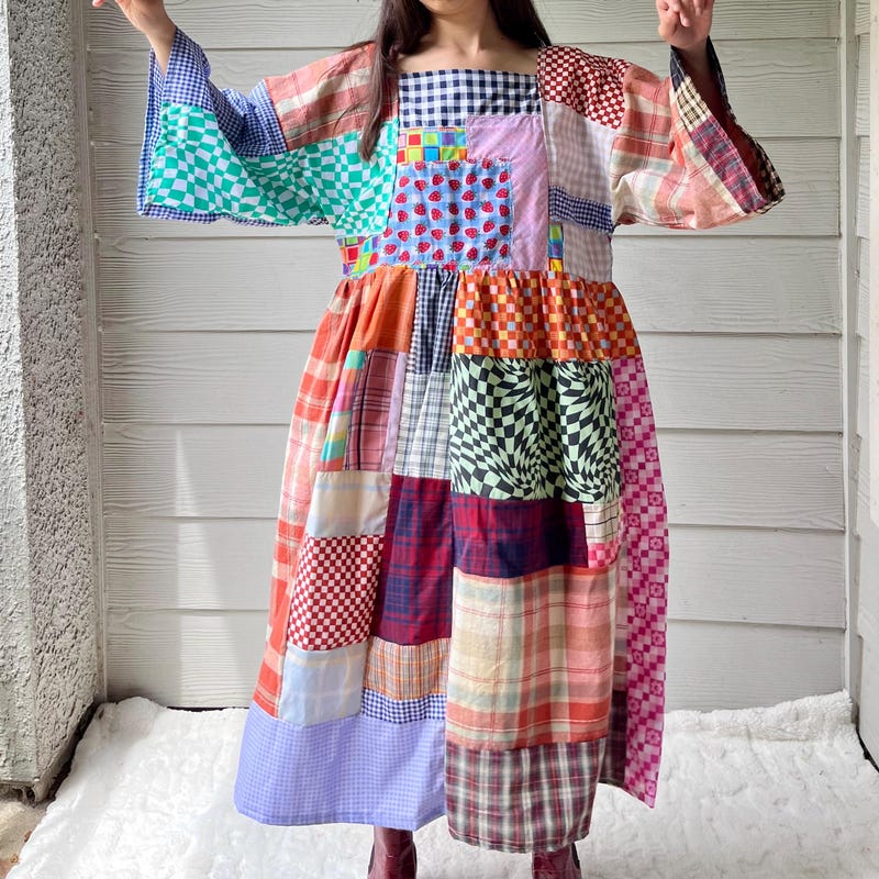 Patchwork Dress Pattern - Etsy