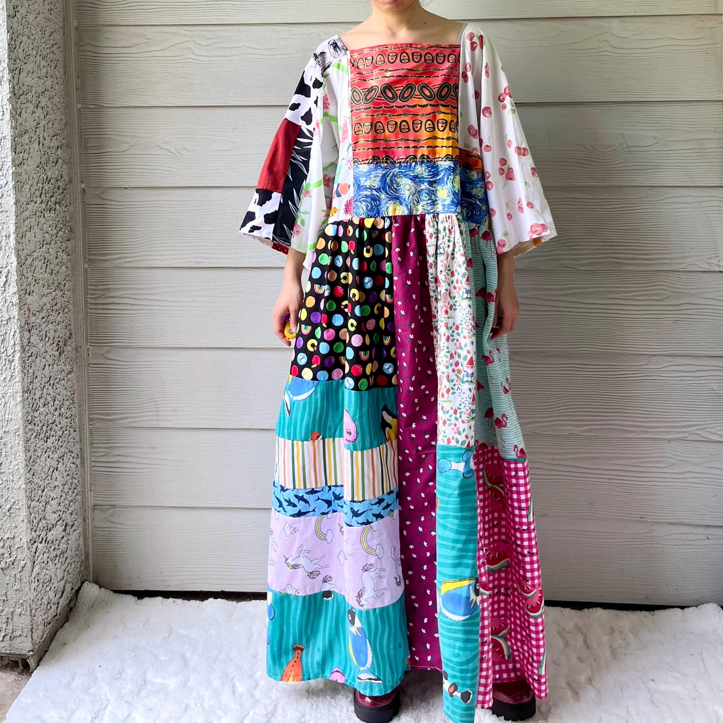 Arcade Dress | Handmade Quilted Bandana Dress Vibrant/eclectic SKU ...