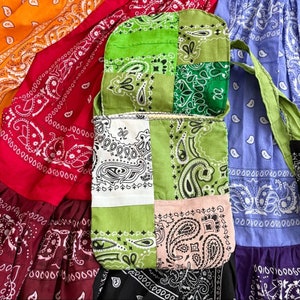 Handmade Crossbody Bandana Purse SKU 08301 Green Black - Etsy