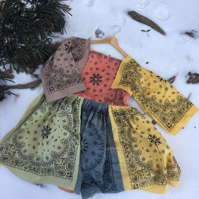 MADE TO ORDER Handmade Earthy Bandana Dress - Etsy