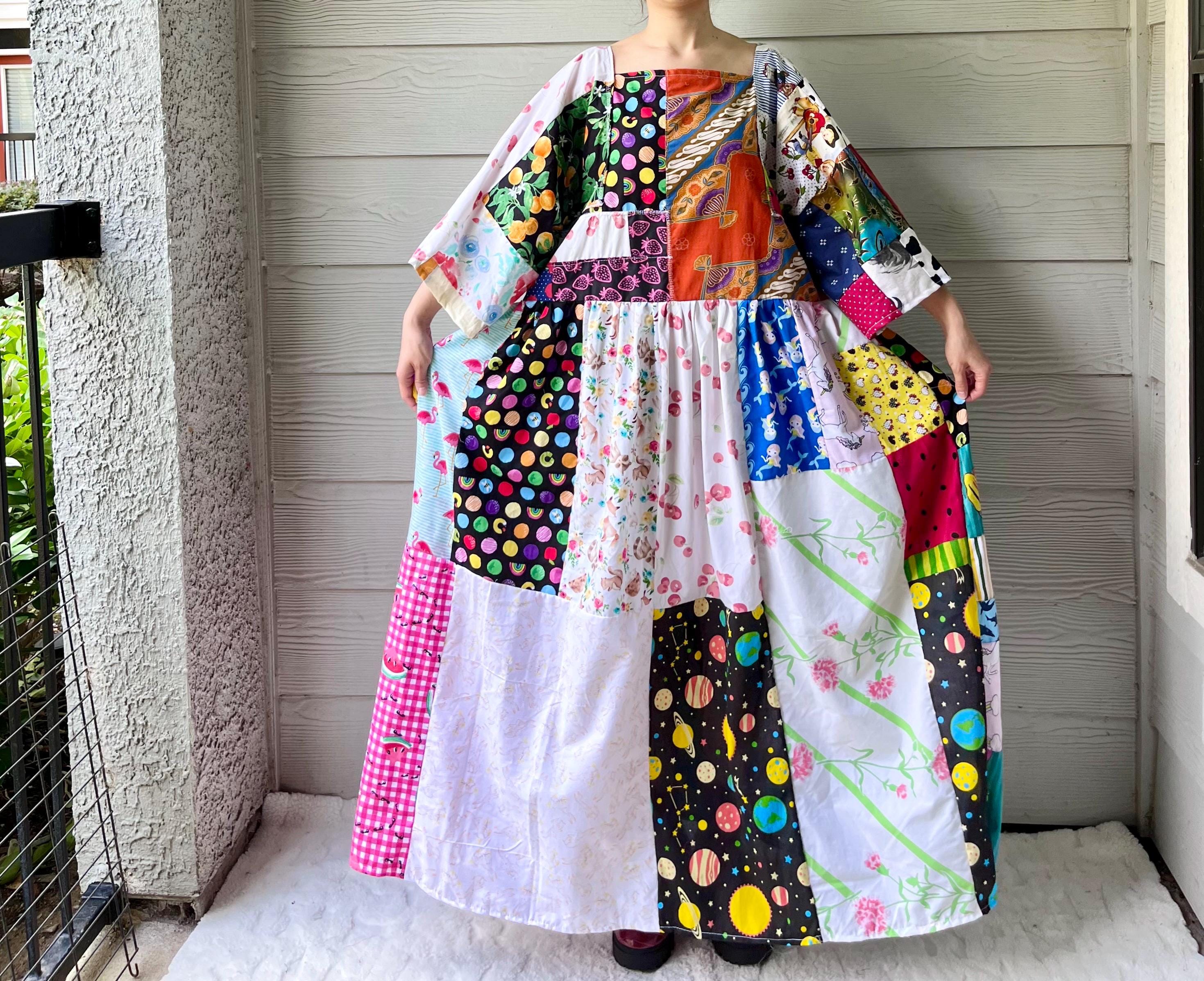 Arcade Dress | Handmade Quilted Bandana Dress Vibrant/eclectic SKU ...