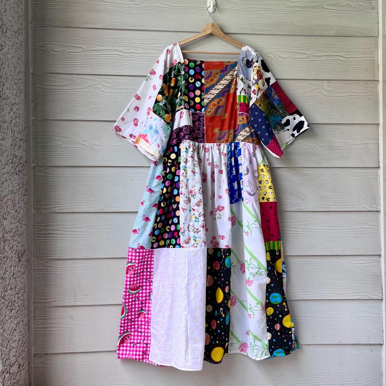 Arcade Dress | Handmade Quilted Bandana Dress Vibrant/eclectic SKU ...