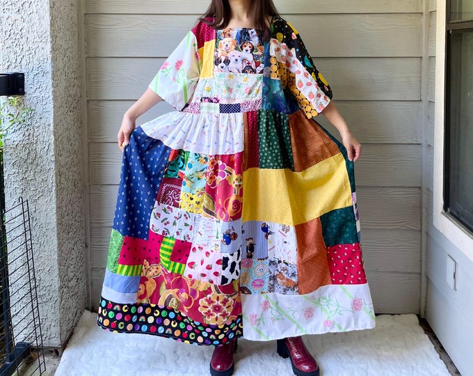 Arcade Dress | Handmade Quilted Bandana Dress Vibrant/eclectic SKU ...