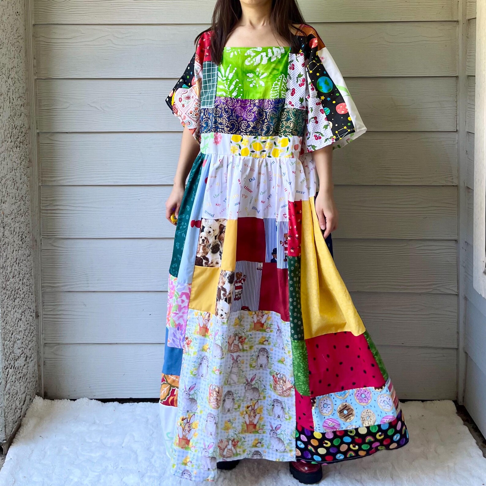 Arcade Dress | Handmade Quilted Bandana Dress Vibrant/eclectic SKU ...