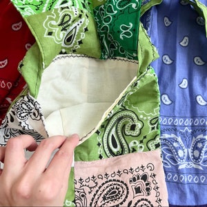 Handmade Crossbody Bandana Purse SKU 08301 Green Black - Etsy