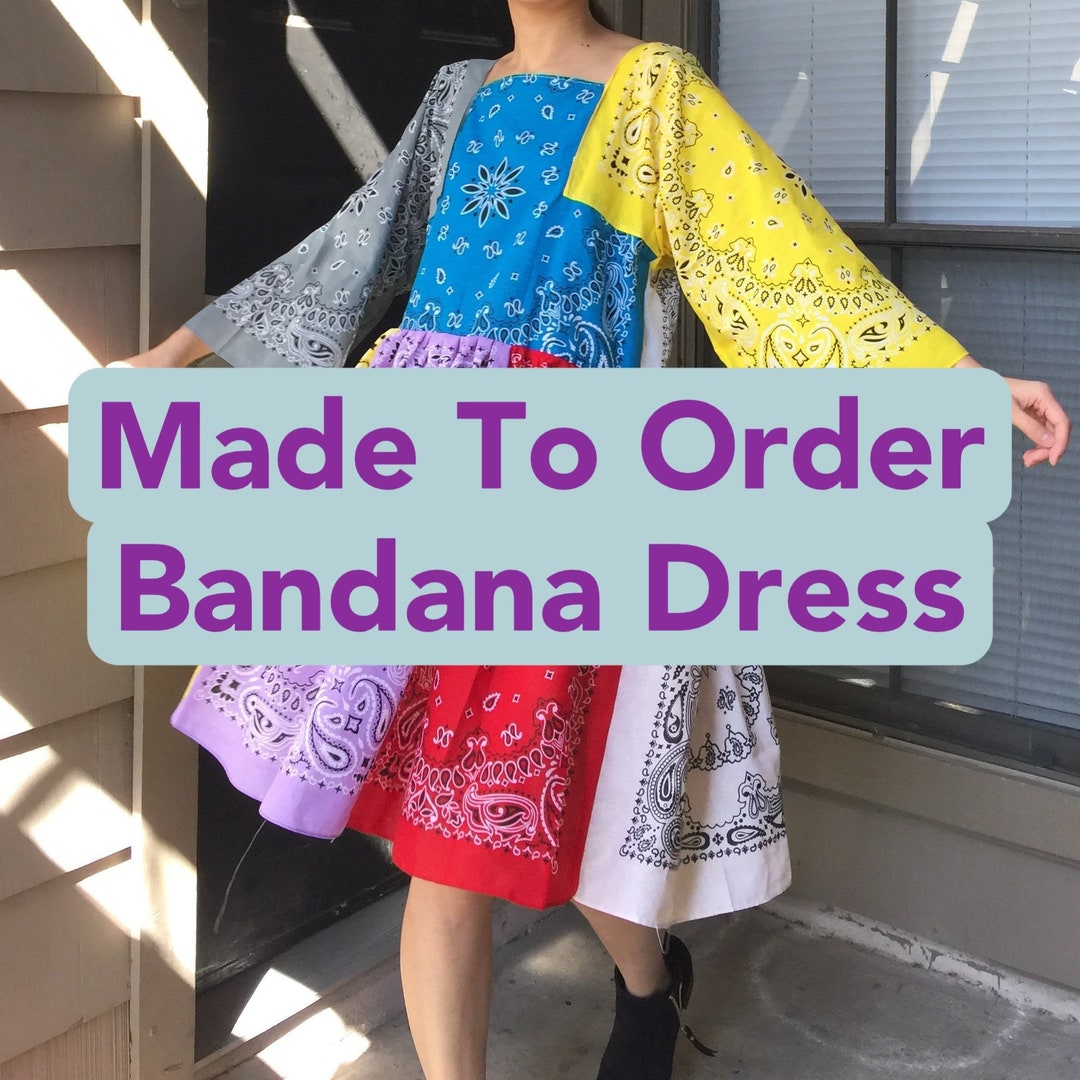 Made to Order Bandana Dress - Solid Color - Etsy