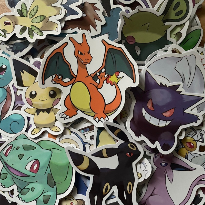 Pokemon stickers - Etsy