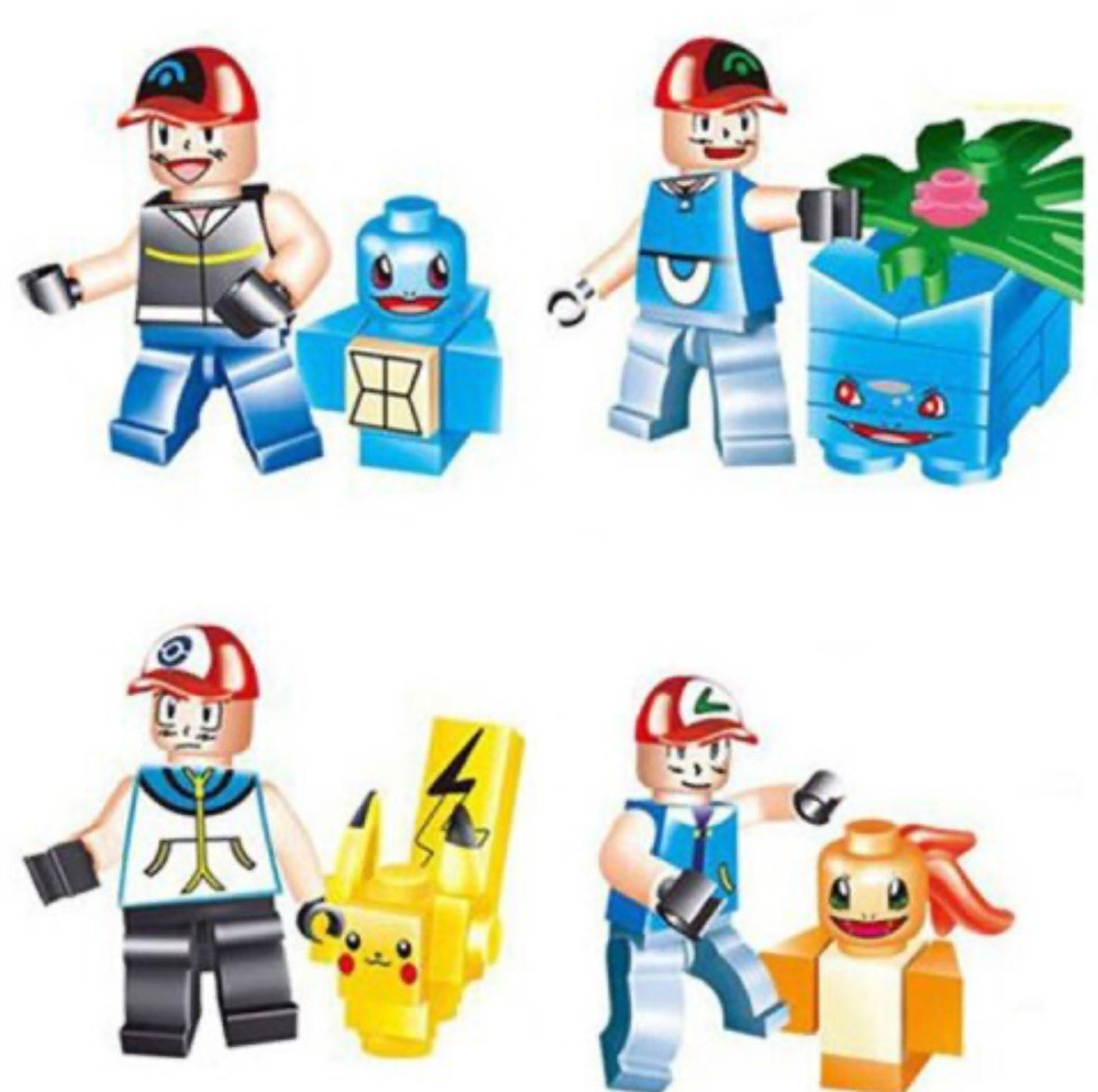 Pokemon Inspired Block Figures Pokemon Mini Collectible Figures Choose ...