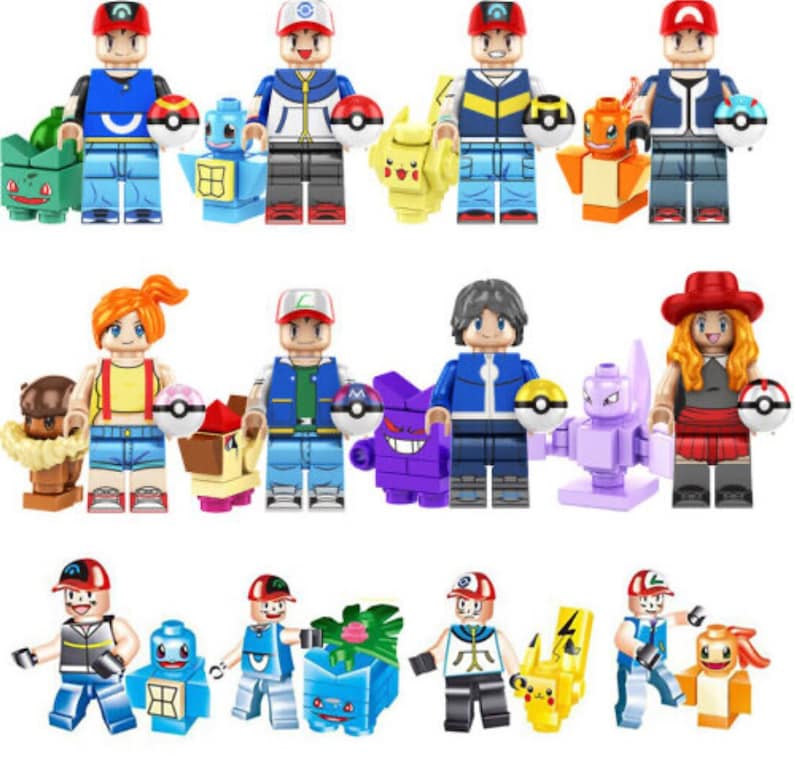 Pokemon Inspired Block Figures Pokemon Mini Collectible Figures Choose ...
