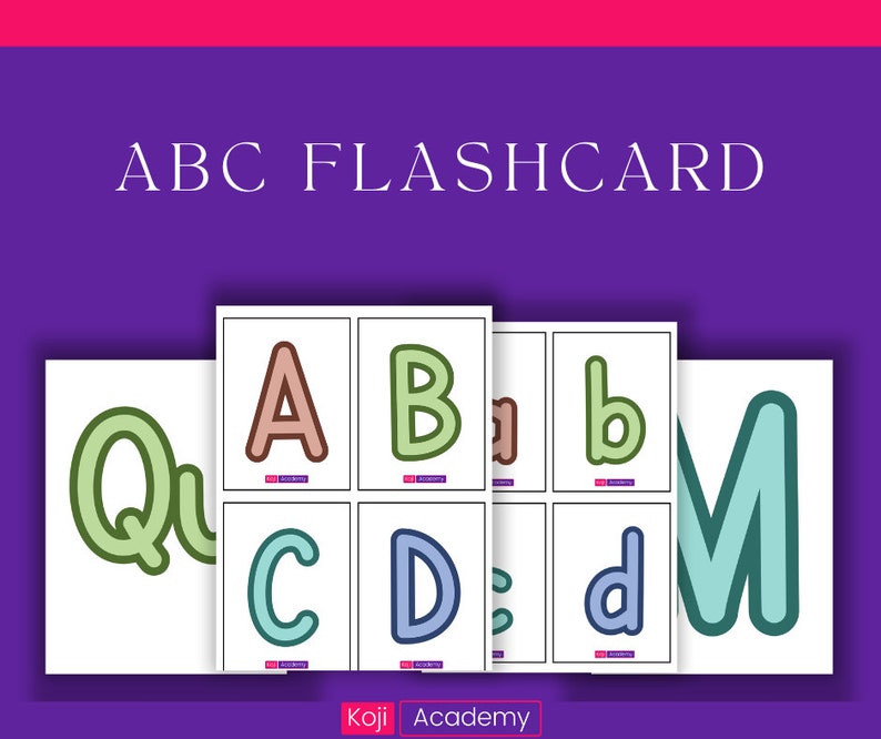 ABC Flashcards Colour Printable Alphabet| Abcs Letter Classroom Letters ...