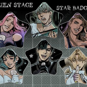 IN-STOCK | Alien Stage Star Buttons - Etsy
