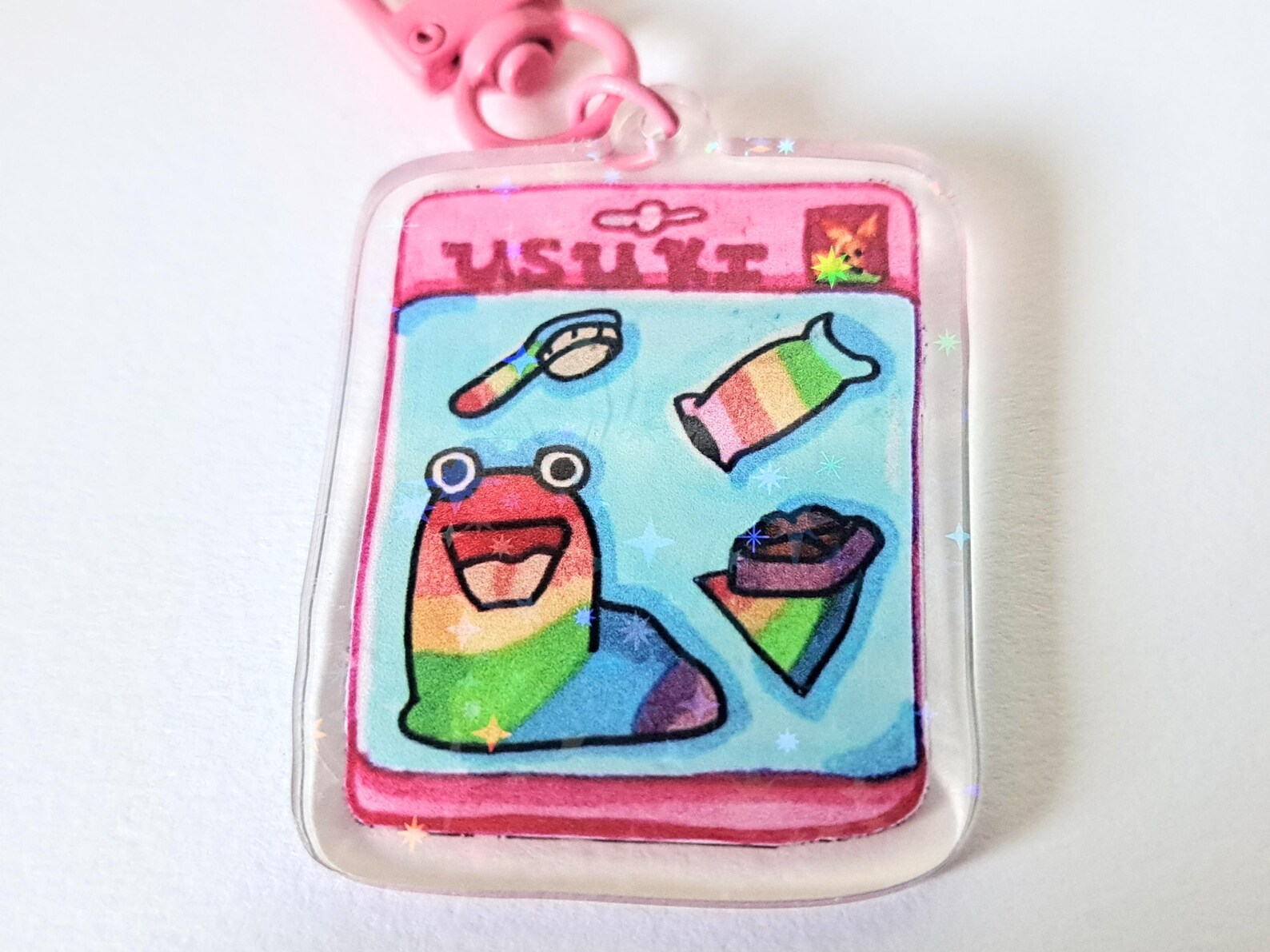 Neopets Rainbow Slorg Usuki Playset Sparkled Charm - Etsy