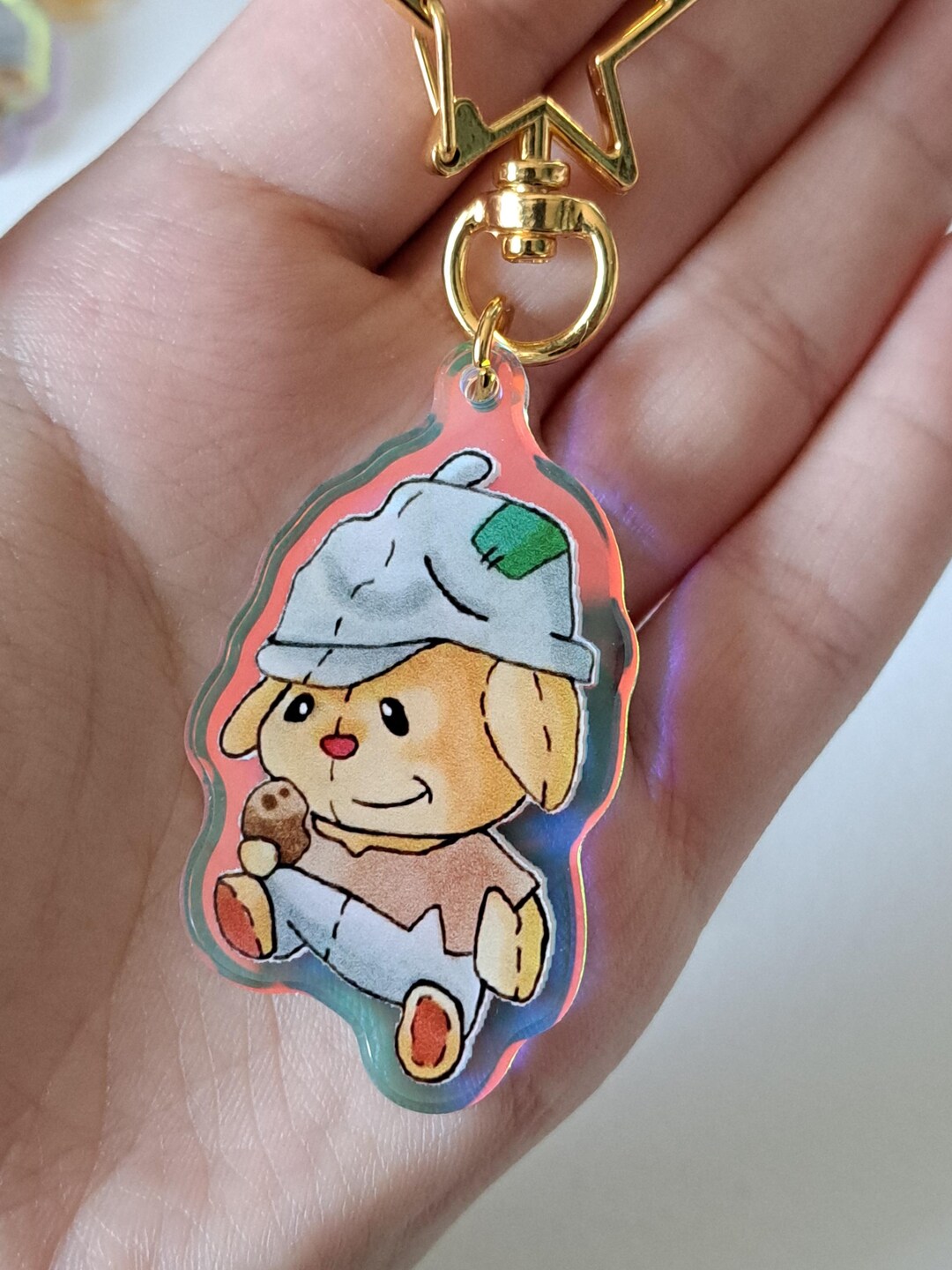 Neopet Kacheek Plushie Rainbow Acrylic Charm - Etsy