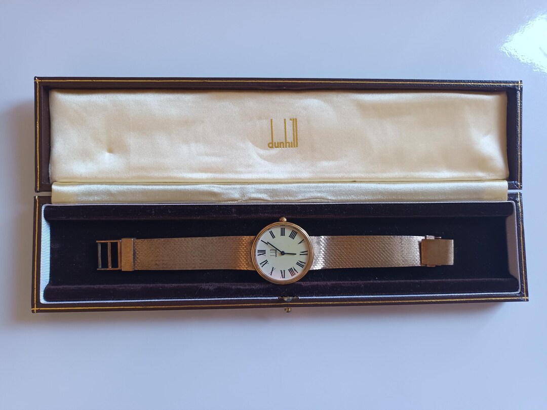 Vintage Dunhill Swiss Chronometer Sterling Silver Hallmarked Gold ...