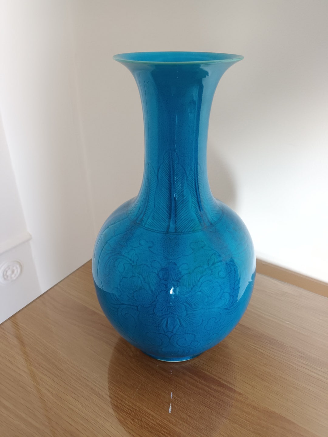 19th Century Qing Dynasty Chinese Turqoise-glazed Porcelain Vase - Etsy UK