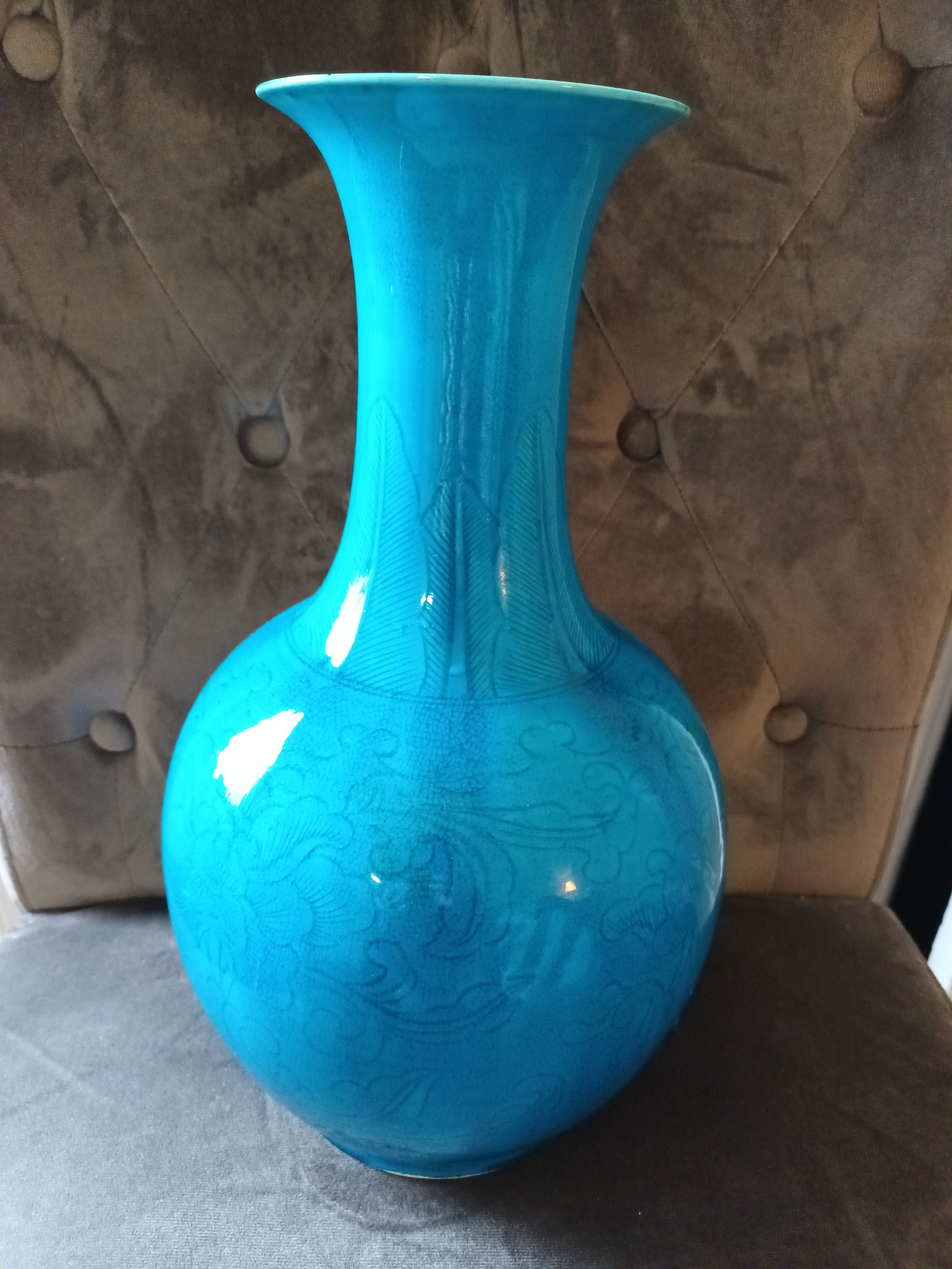 19th Century Qing Dynasty Chinese Turqoise-glazed Porcelain Vase - Etsy UK