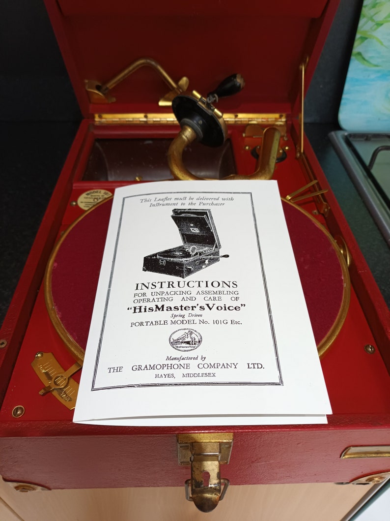 HMV Gramophone Model 101 - Etsy