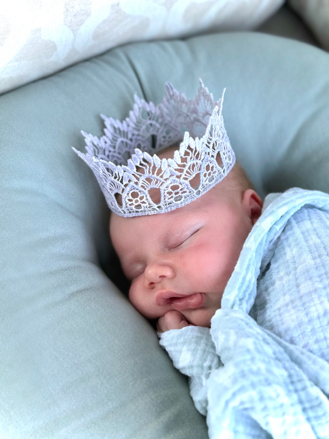 Silver Crown, Crown for Baby, First Birthday Crown, Newborn Crown, Mini ...