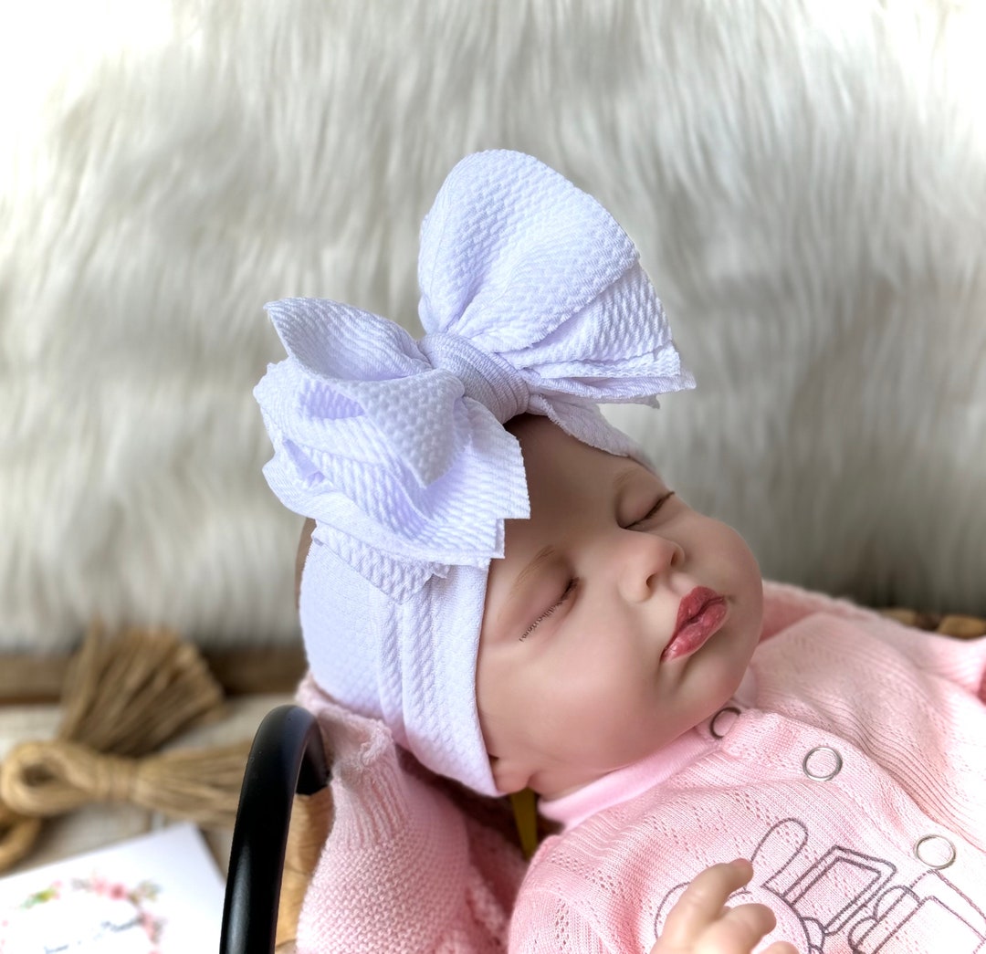 White Hair Bow, Shredded Hair Bows, Messy Hair Bows, Bows for Girls ...