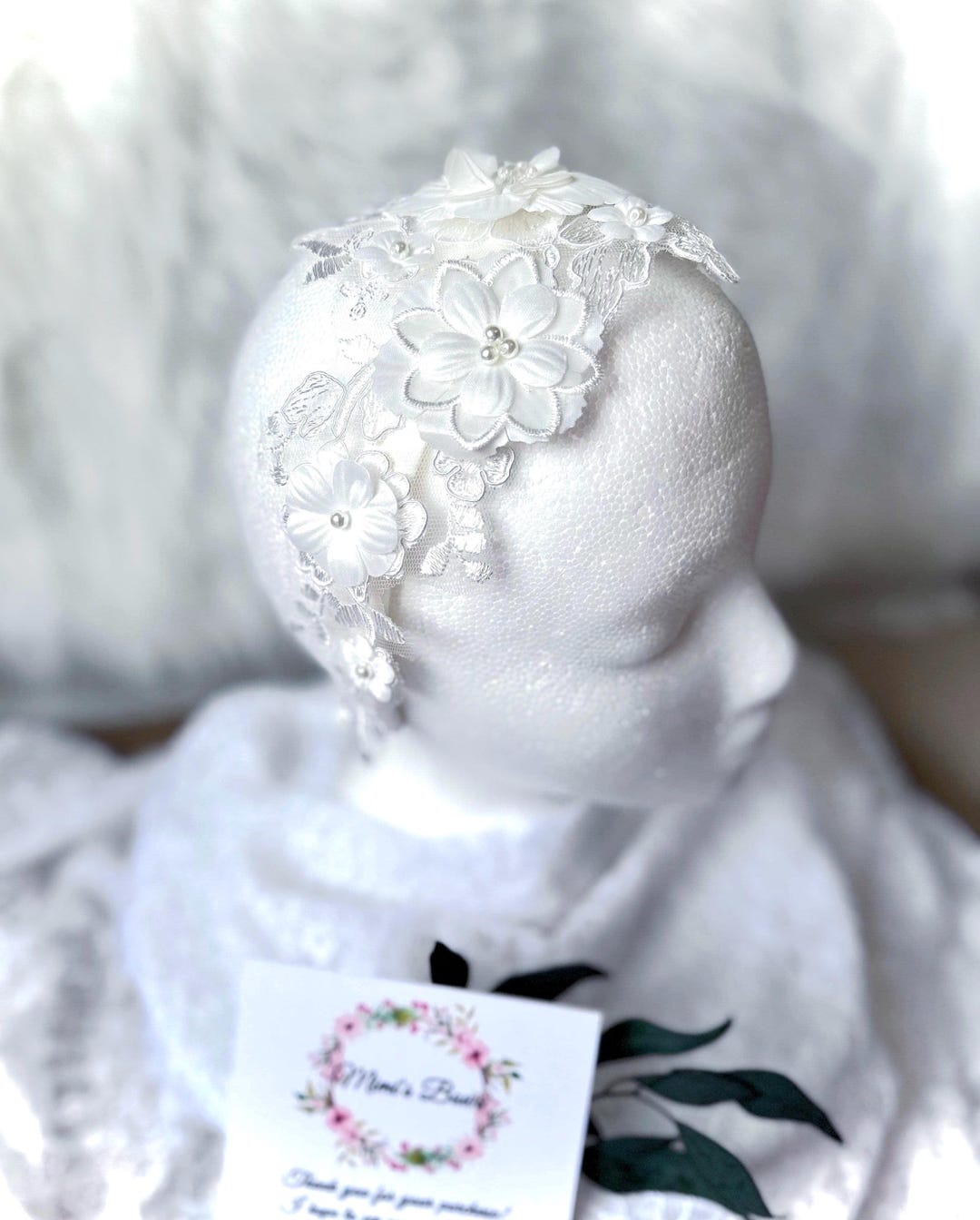 Vintage Style Headpiece, Bridal Headpiece, Lace Flower & Pearl Headband ...