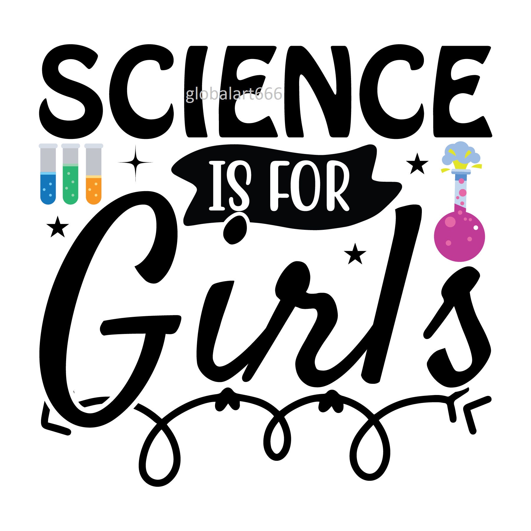 Science is for Girls SVG Back to School Cut File Kids - Etsy