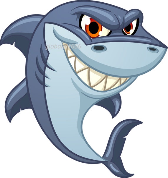 Happy Cartoon Shark
