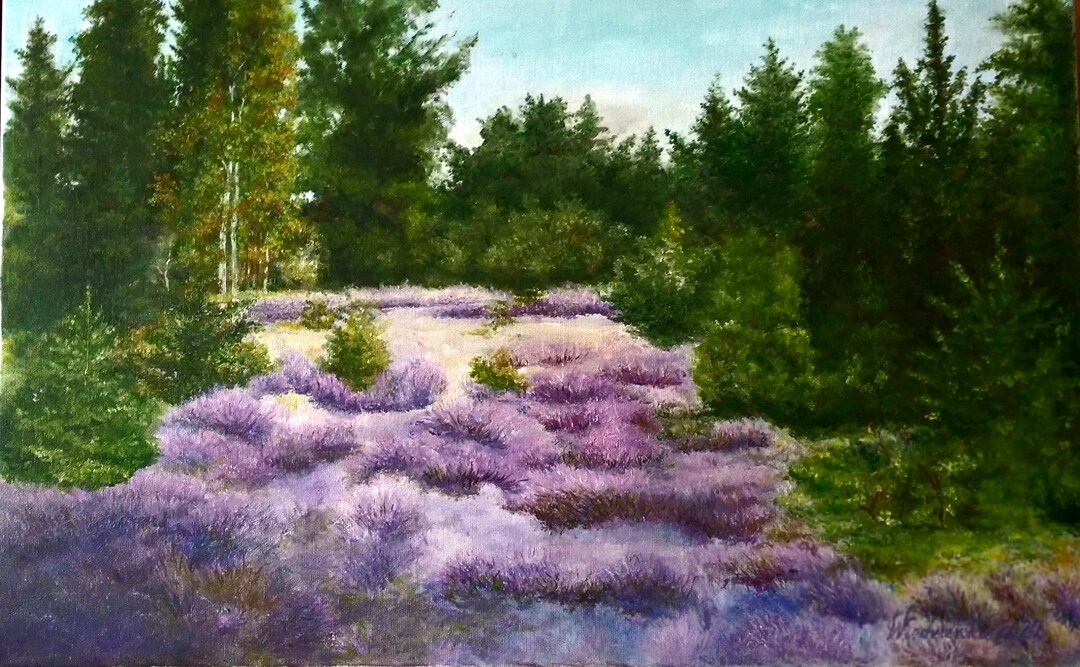Painting Lesny Pejzaz and Heather - Etsy