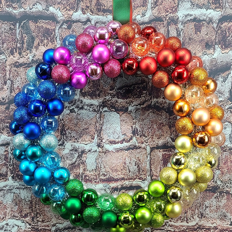 Rainbow Wreath - Etsy